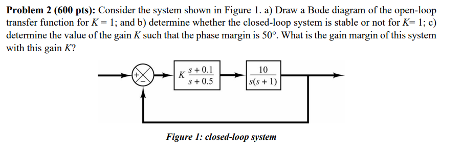 Solved Problem 2 (600 pts): Consider the system shown in | Chegg.com
