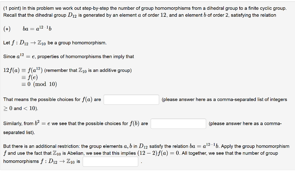 Solved (1 point) In this problem we work out step-by-step | Chegg.com