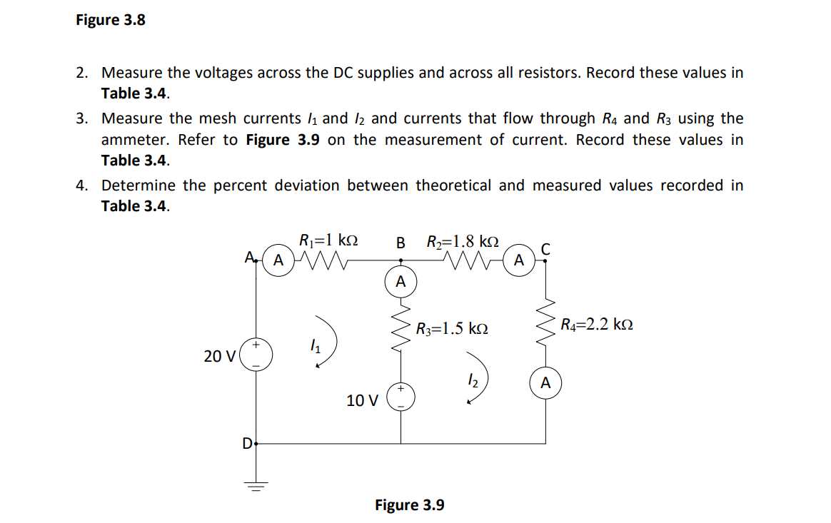 Solved 2. Measure the voltages across the DC supplies and | Chegg.com