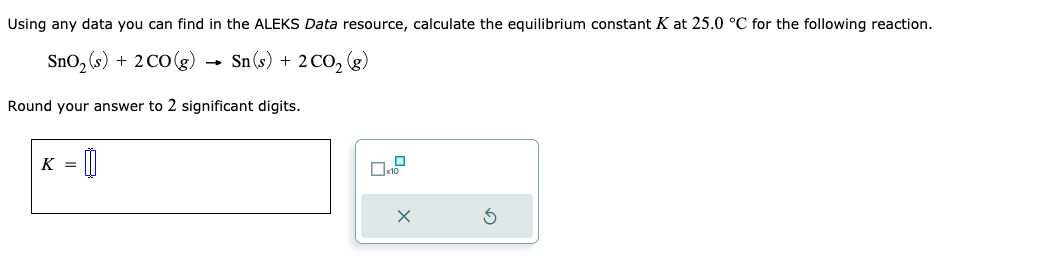 Solved Using the thermodynamic information in the ALEKS Data | Chegg.com
