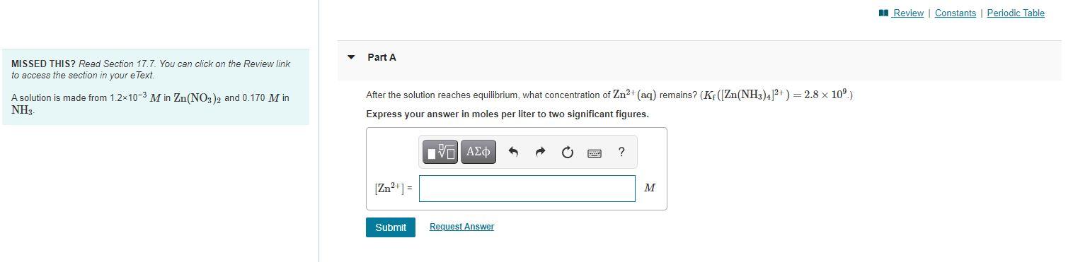 Solved Review | Constants Periodic Table Part A MISSED THIS? | Chegg.com