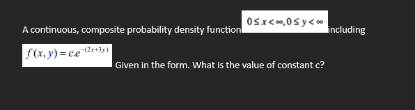 Solved A continuous, composite probability density function | Chegg.com