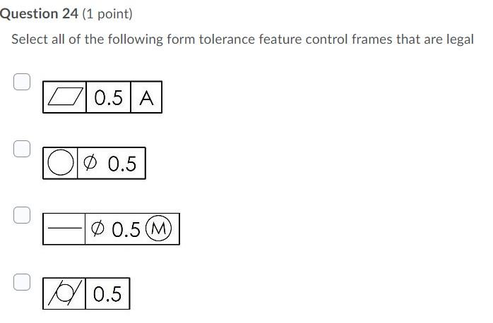 Solved Question 24 (1 point) Select all of the following | Chegg.com