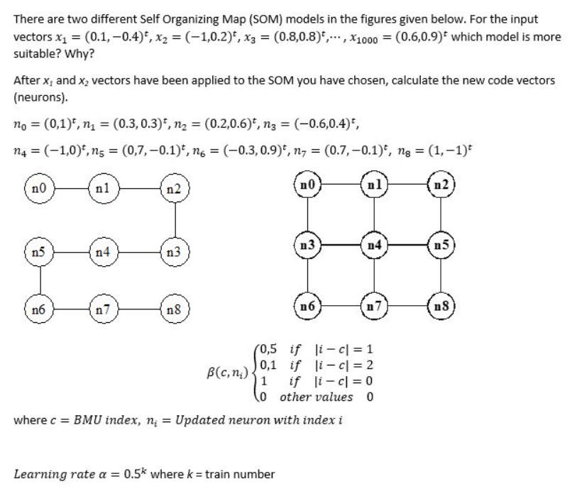 There are two different Self Organizing Map (SOM) | Chegg.com