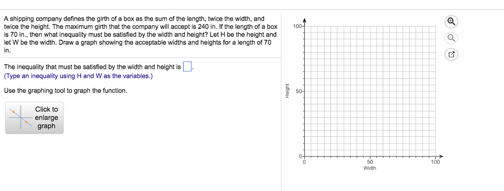 Solved A shipping company defines the girth of a box as the | Chegg.com