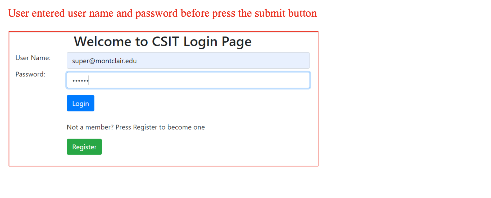 Solved In this homework you will create a login page. You | Chegg.com