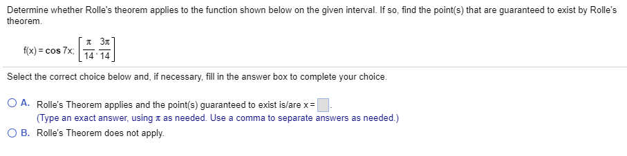 Solved Determine Whether Rolles Theorem Applies To The