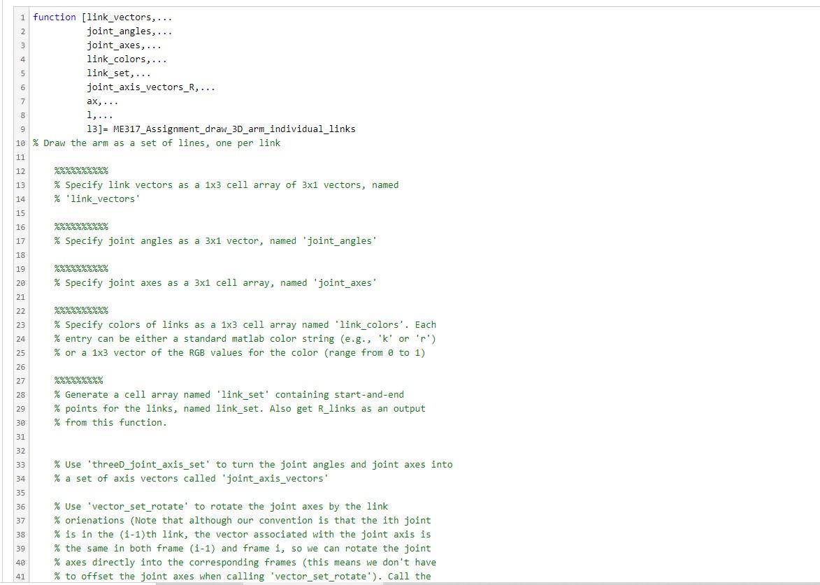 Solved Make A Plot Of A 3d A 3 Link Arm With Each Link 1391
