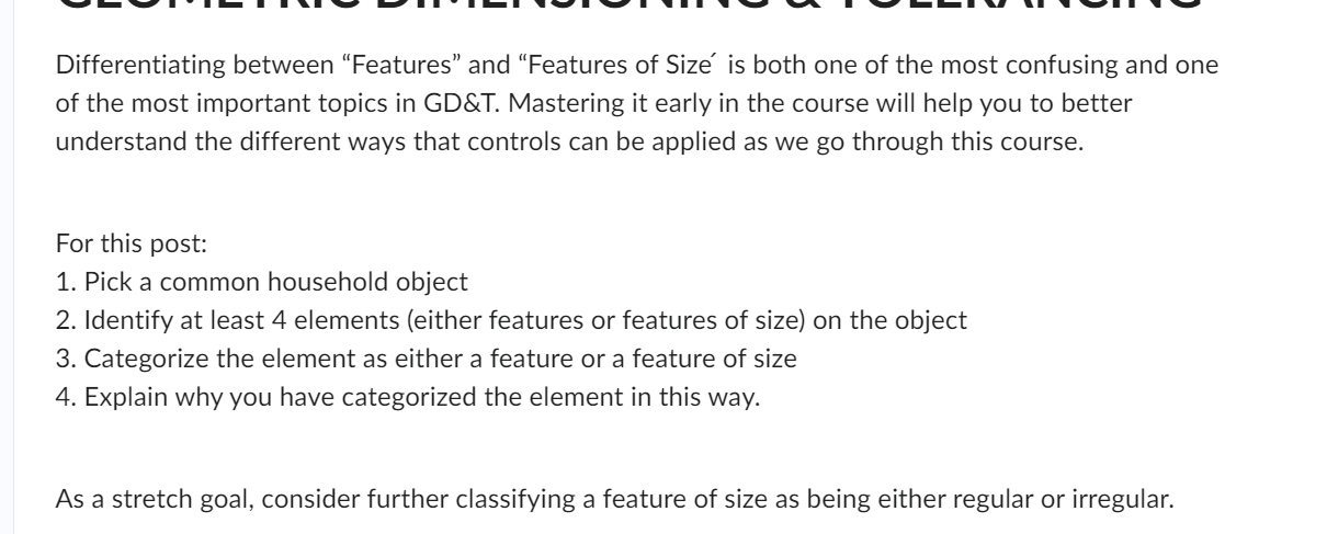 Solved Differentiating between "Features" and "Features of | Chegg.com