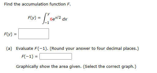 Solved Find the accumulation function | Chegg.com