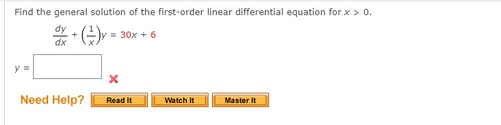 Solved Find the general solution of the first-order linear | Chegg.com