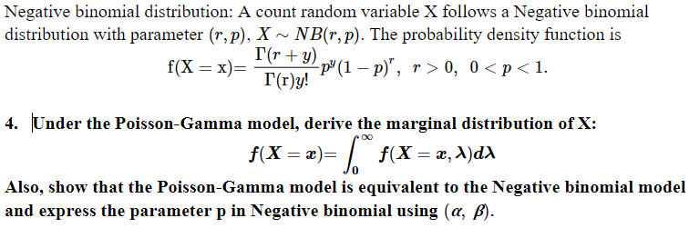 Solved Negative binomial distribution: A count random | Chegg.com