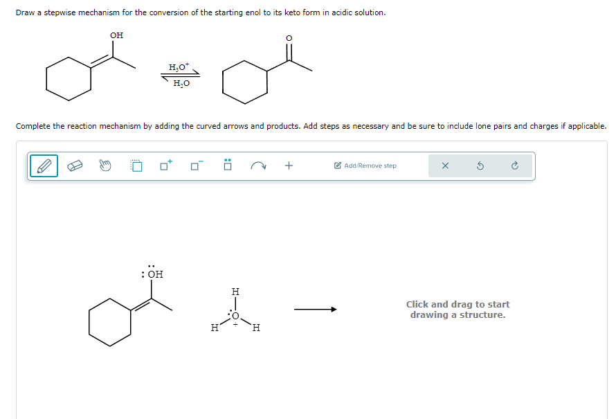 Solved Draw a stepwise mechanism for the conversion of the | Chegg.com