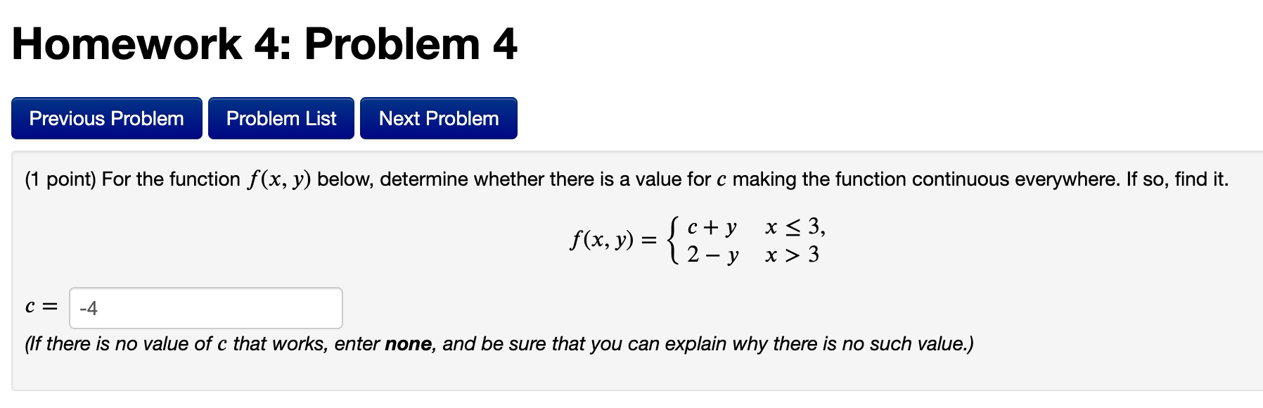 Solved Homework 4: Problem 4 Previous Problem Problem List | Chegg.com
