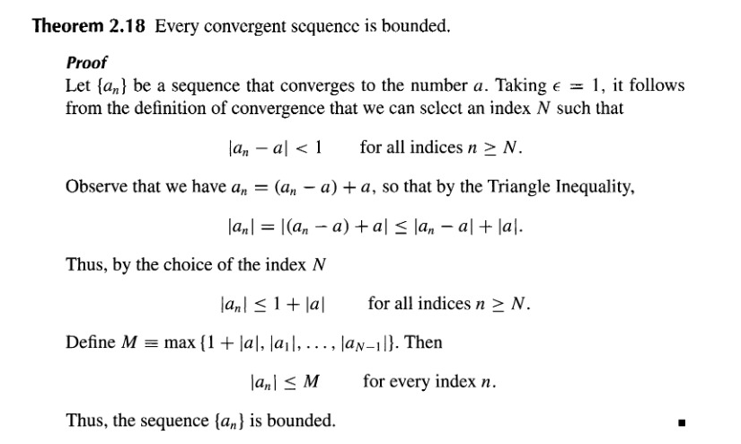 Solved Theorem 2.18 Every convergent sequence is bounded. | Chegg.com