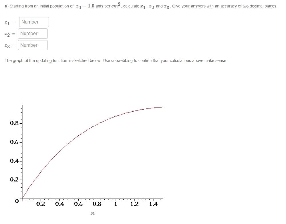 Solved We desoribe the dynamics of a population of ants by | Chegg.com