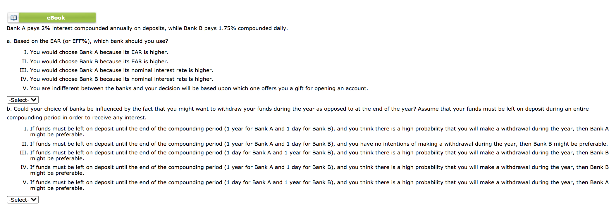 Solved Bank A pays 2% interest compounded annually on | Chegg.com