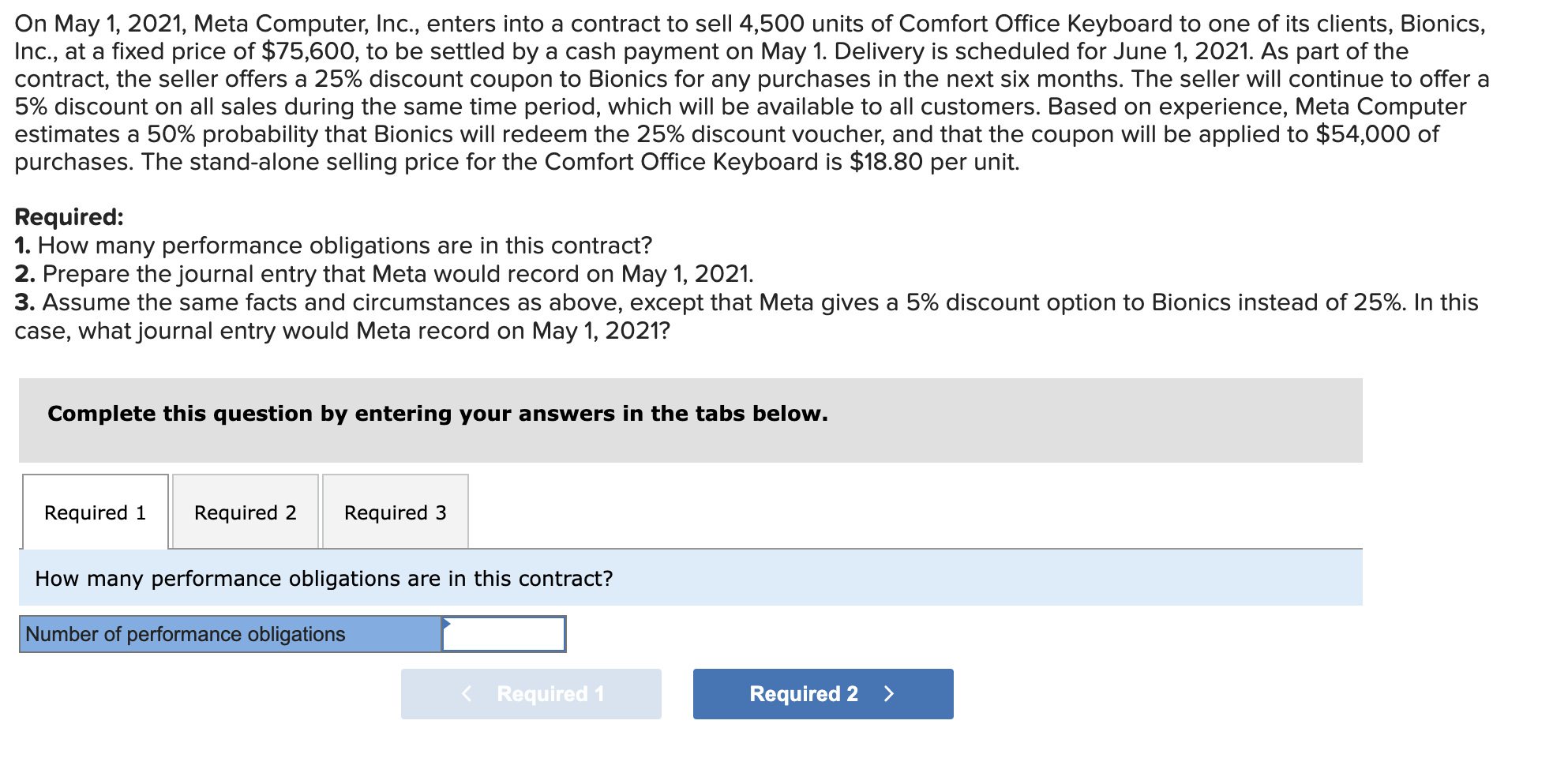 Solved On May 1, 2021, Meta Computer, Inc., enters into a | Chegg.com