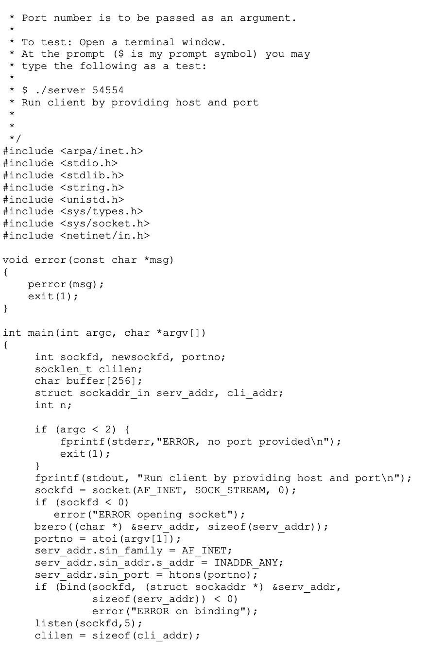 Solved PURPOSE Develon a practical understanding of socket | Chegg.com