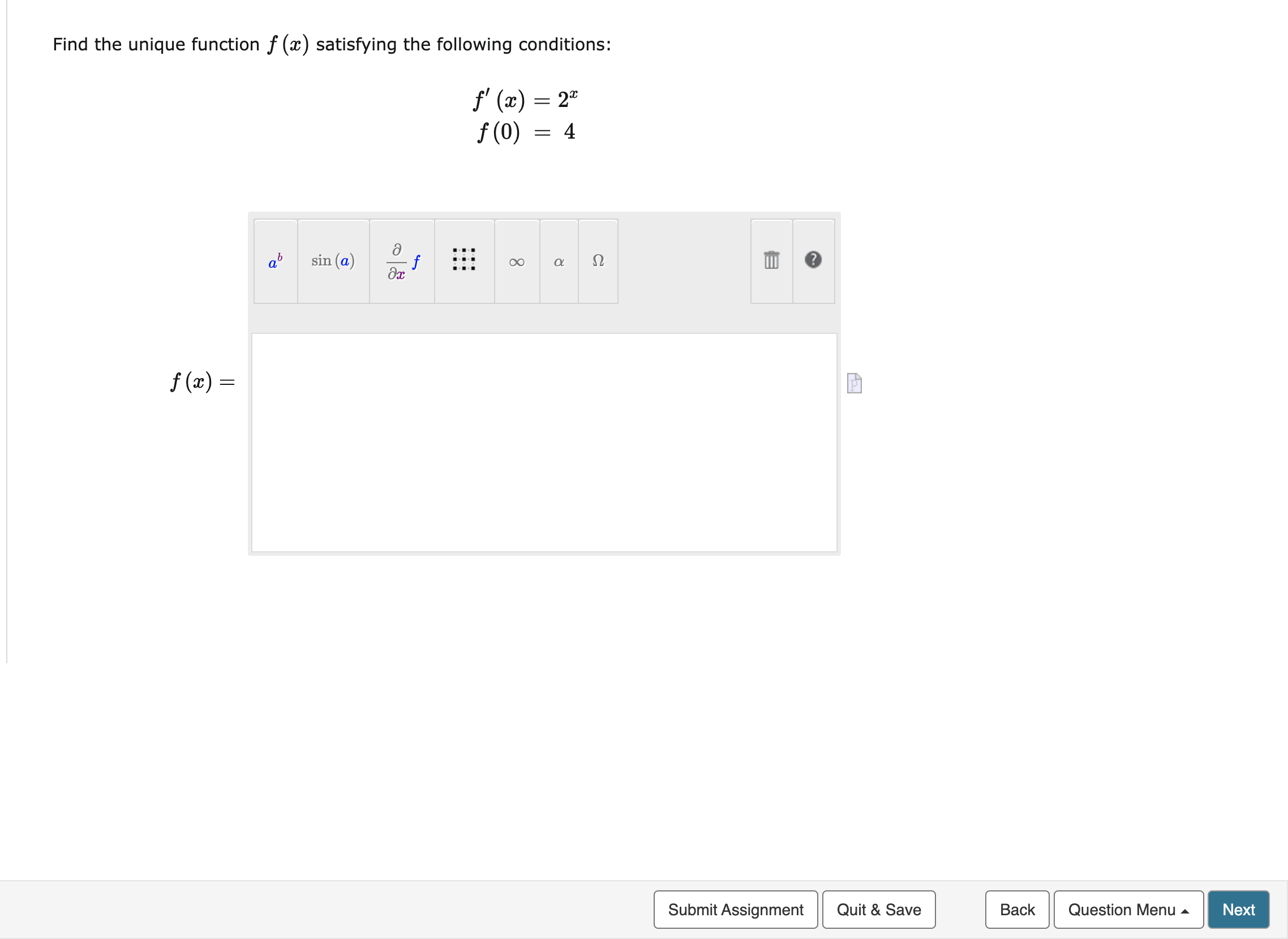 Solved Find the unique function f(x) ﻿satisfying the | Chegg.com