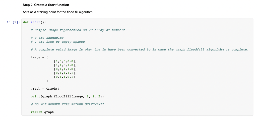 Solved Complete the code that implements the flood fill | Chegg.com
