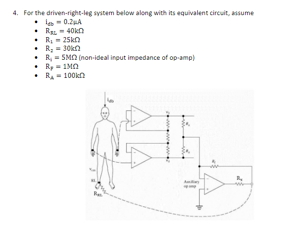 For the driven-right-leg system below along with its | Chegg.com