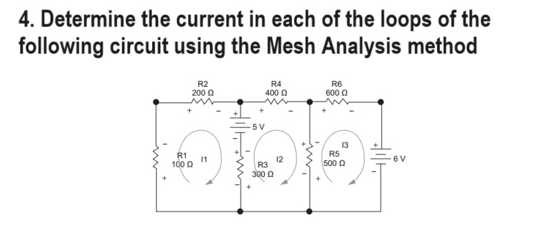 Solved Determine the current in each of the loops of | Chegg.com
