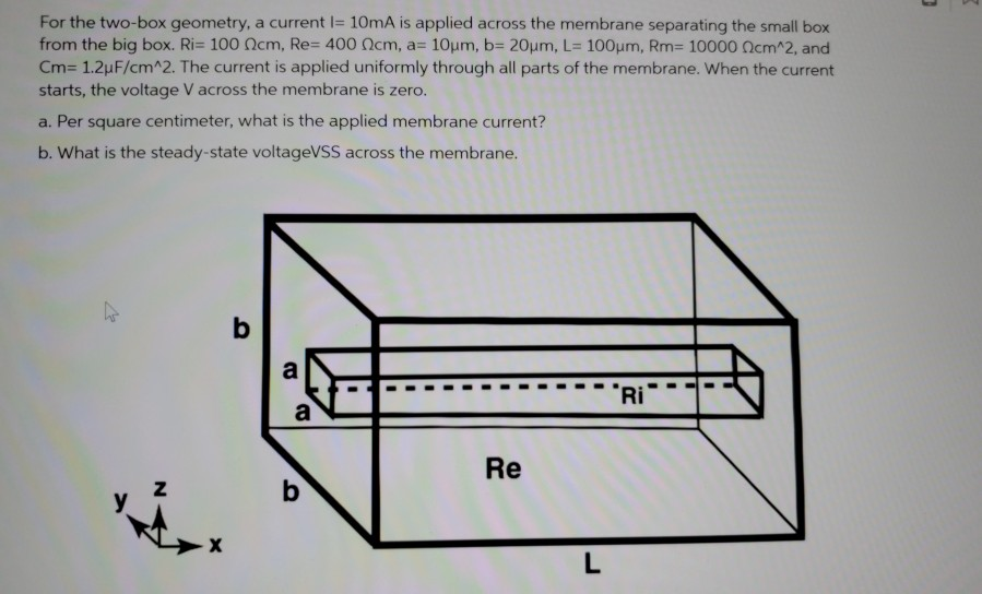 Solved For the two-box geometry, a current I= 10mA is | Chegg.com