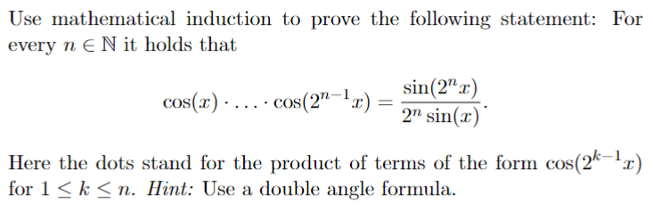 Solved Use mathematical induction to prove the following | Chegg.com