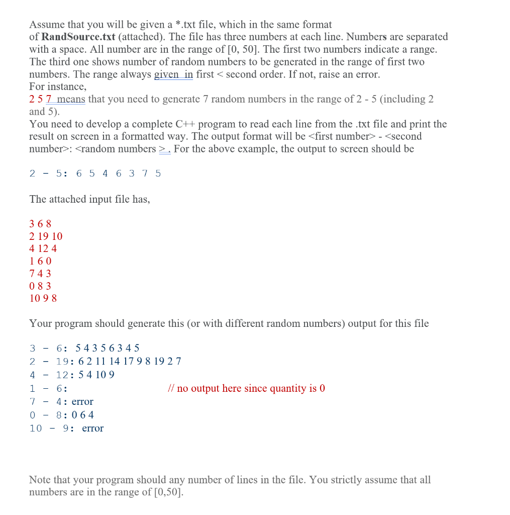 Assume that you will be given a *.txt file, which in | Chegg.com