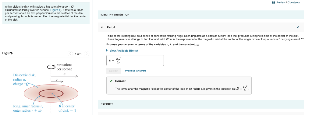 Solved A Review Constants Athin dielectric disk with radius | Chegg.com