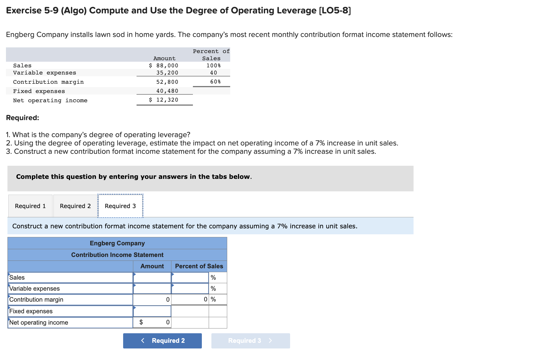 Solved Exercise 5-9 (Algo) Compute and Use the Degree of | Chegg.com