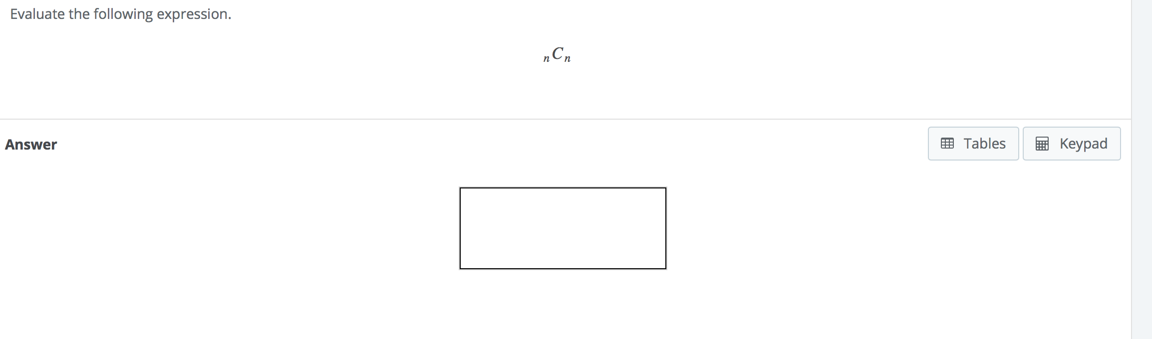Solved Evaluate the following expression. Answer HT Tables | Chegg.com
