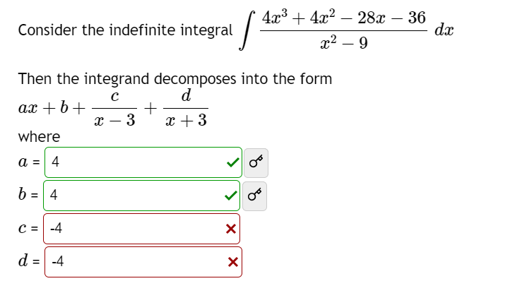 Solved Consider the indefinite integral | Chegg.com