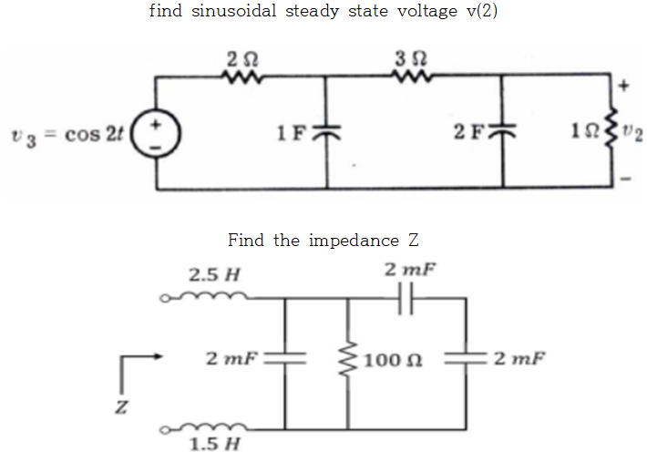 Solved find sinusoidal steady state voltage v(2) 252 352 13 | Chegg.com
