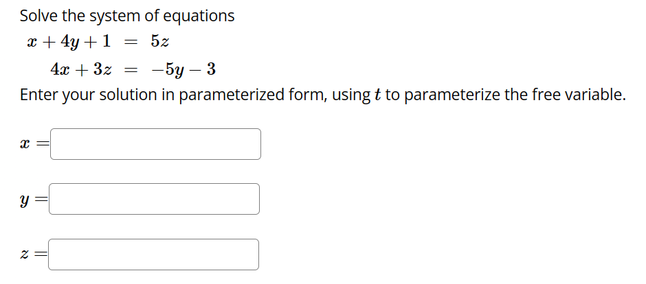Solved Solve the system of | Chegg.com
