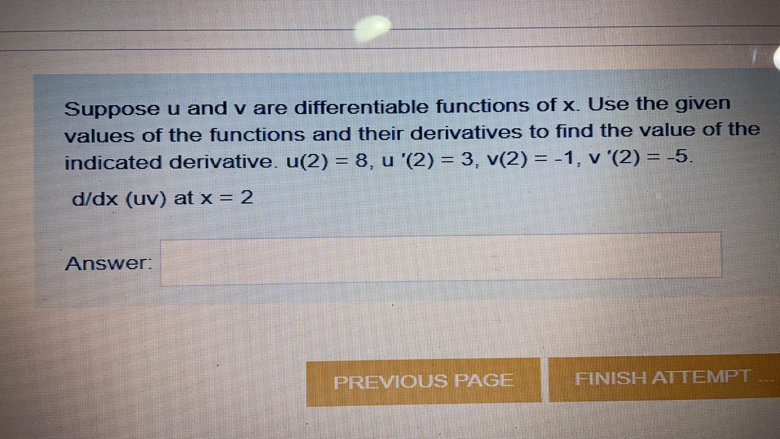 Solved Suppose u and v are differentiable functions of x. | Chegg.com
