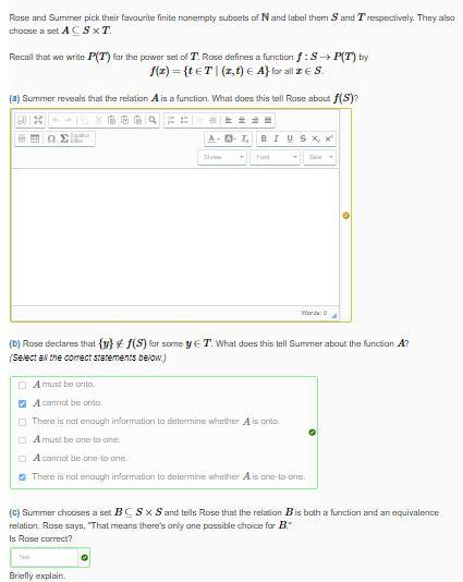 Solved Rose and Sumrrer pick their favourite finite nonempty | Chegg.com