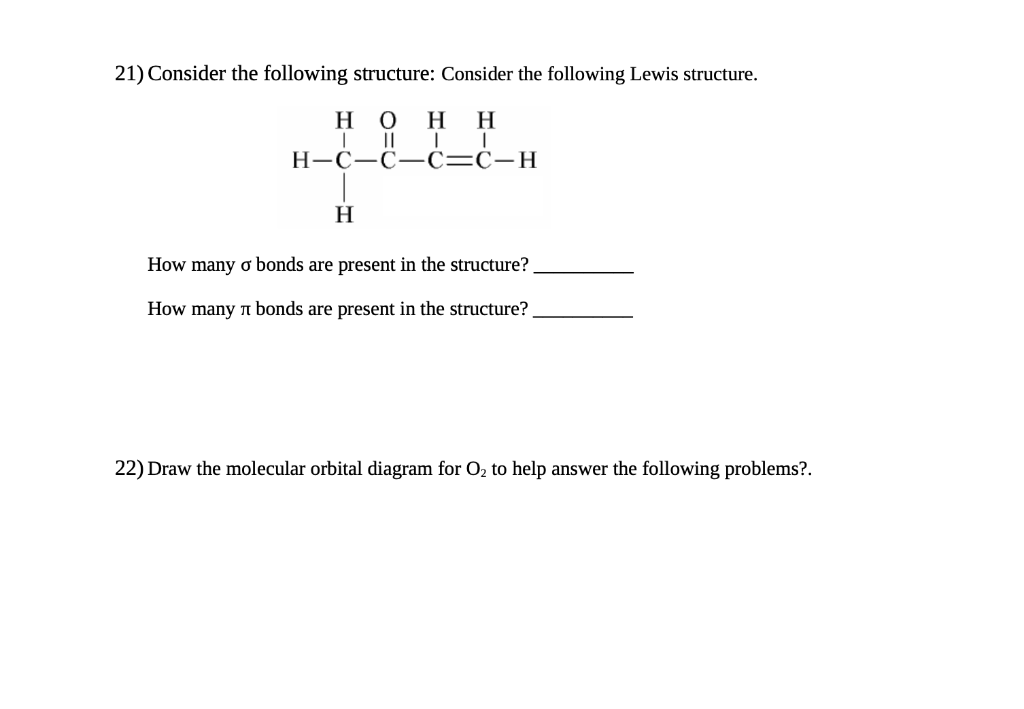 Solved 21) Consider the following structure: Consider the | Chegg.com