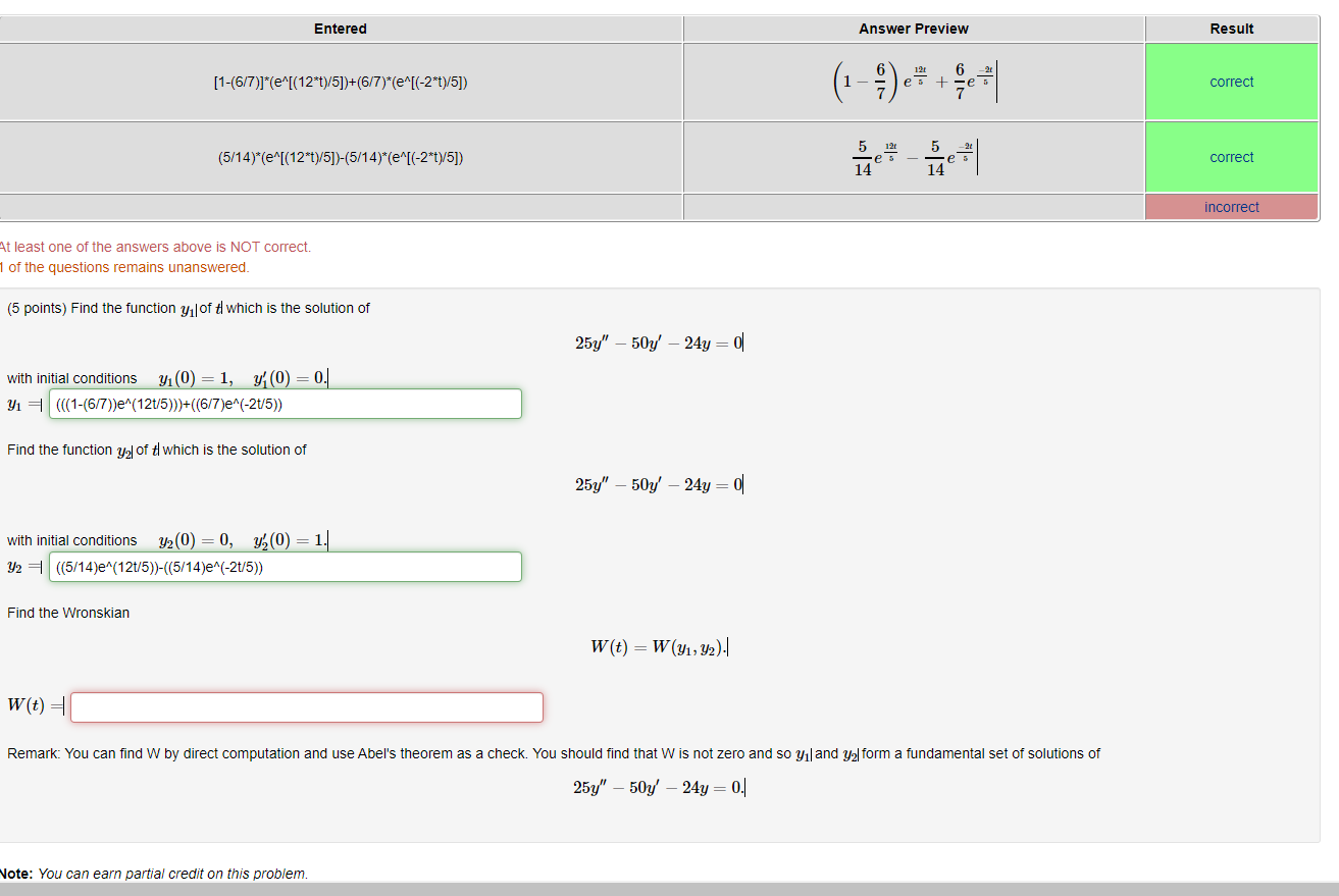 Solved Entered Answer Preview Result | Chegg.com