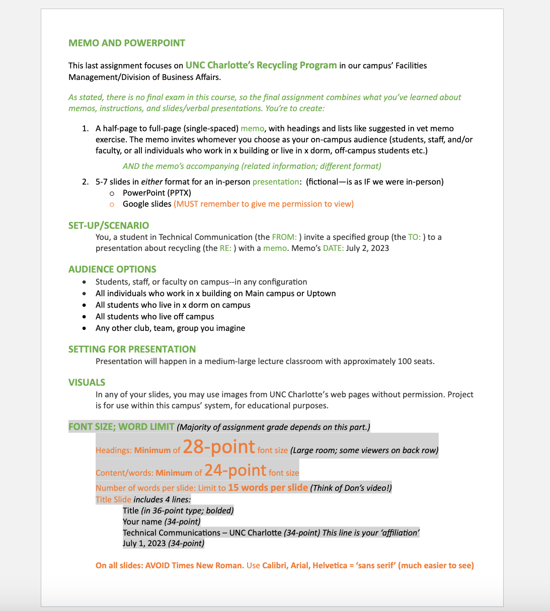 MEMO AND POWERPOINT This last assignment focuses on | Chegg.com