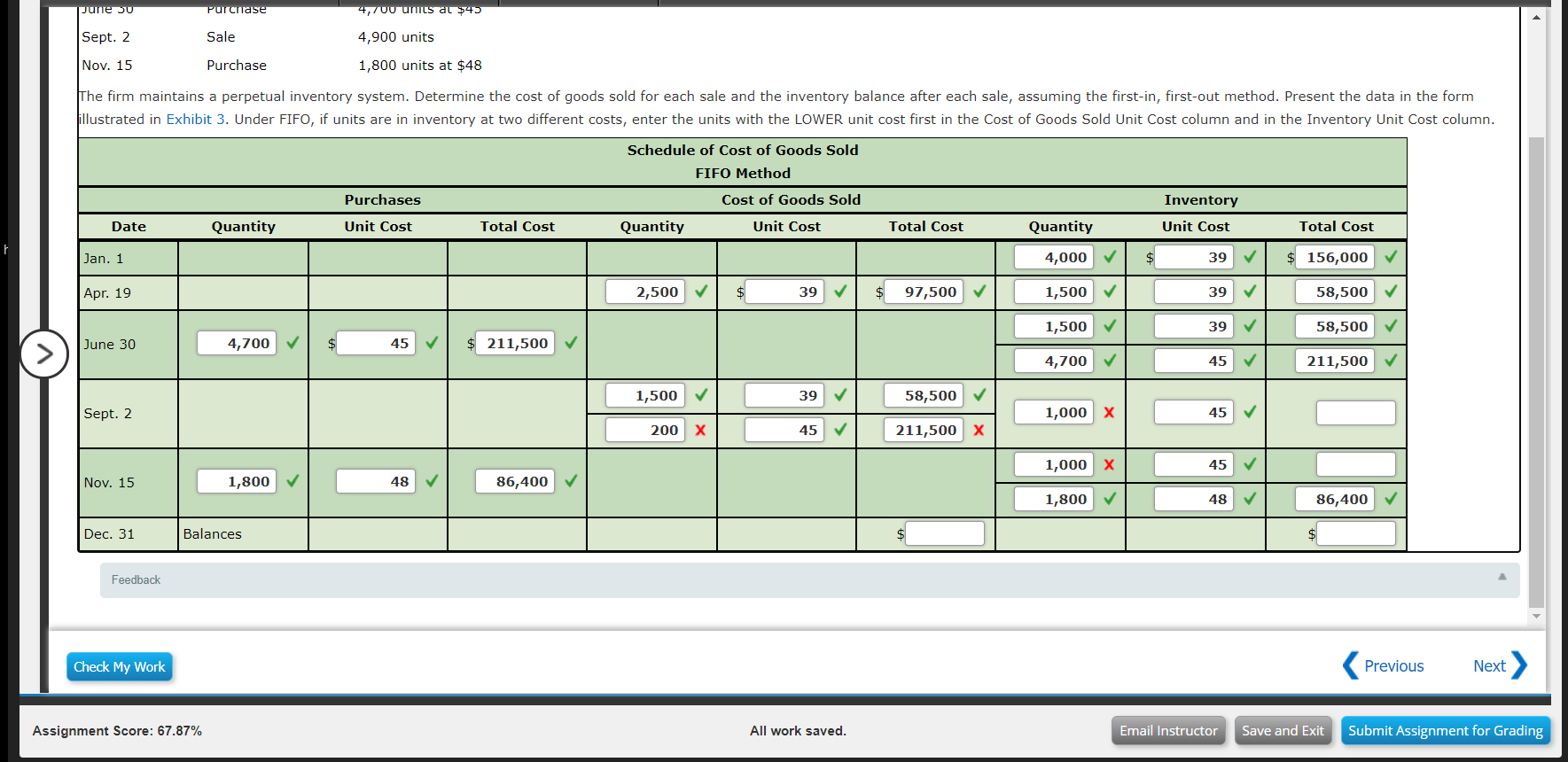 Solved eBook Calculator Perpetual Inventory Using FIFO The | Chegg.com