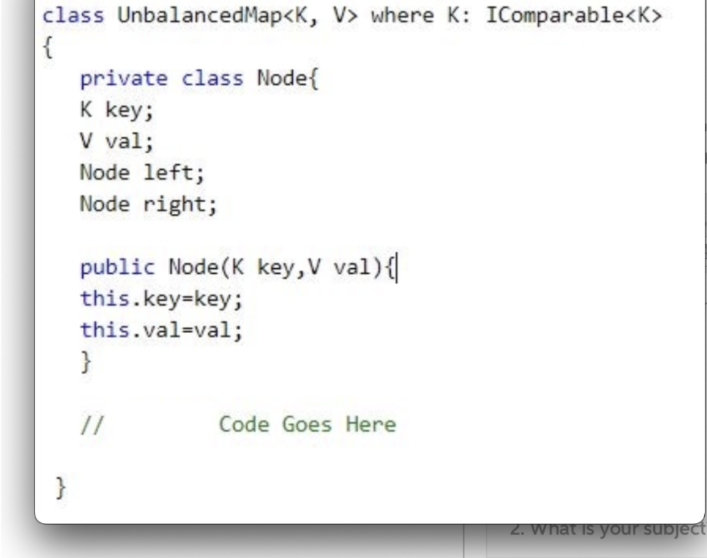 Solved (C#) Given is an implementation of Map using an | Chegg.com