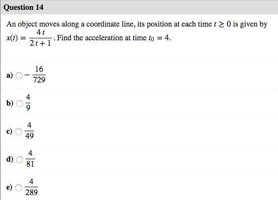 Solved Question 14 An object moves along a coordinate line, | Chegg.com