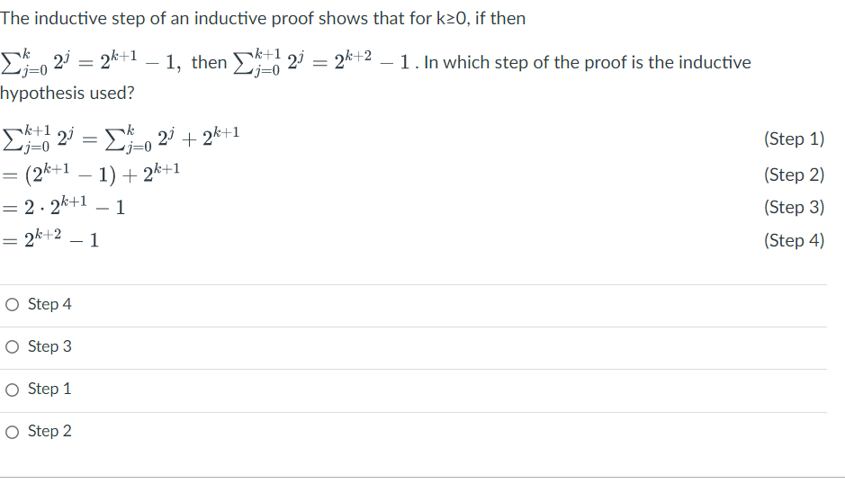 Solved The inductive step of an inductive proof shows that | Chegg.com