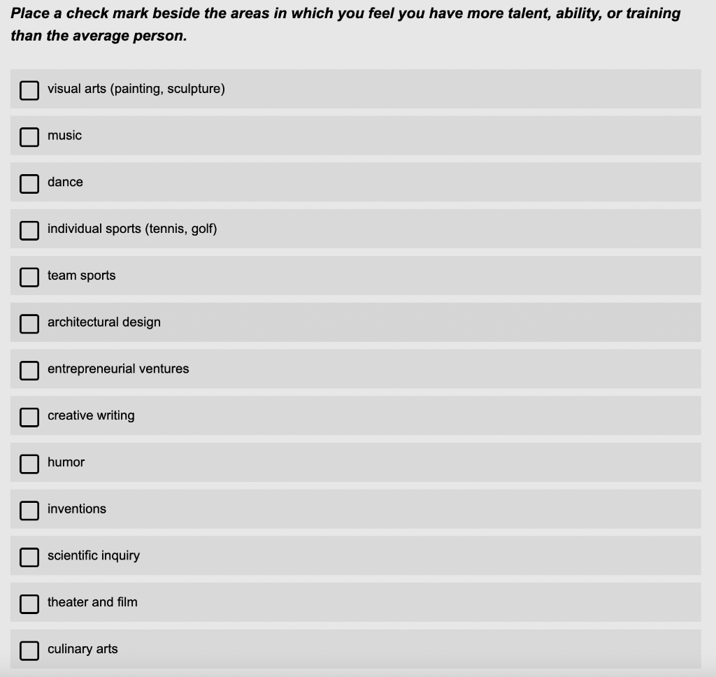 Creativity and Intelligence Psychologists working in | Chegg.com