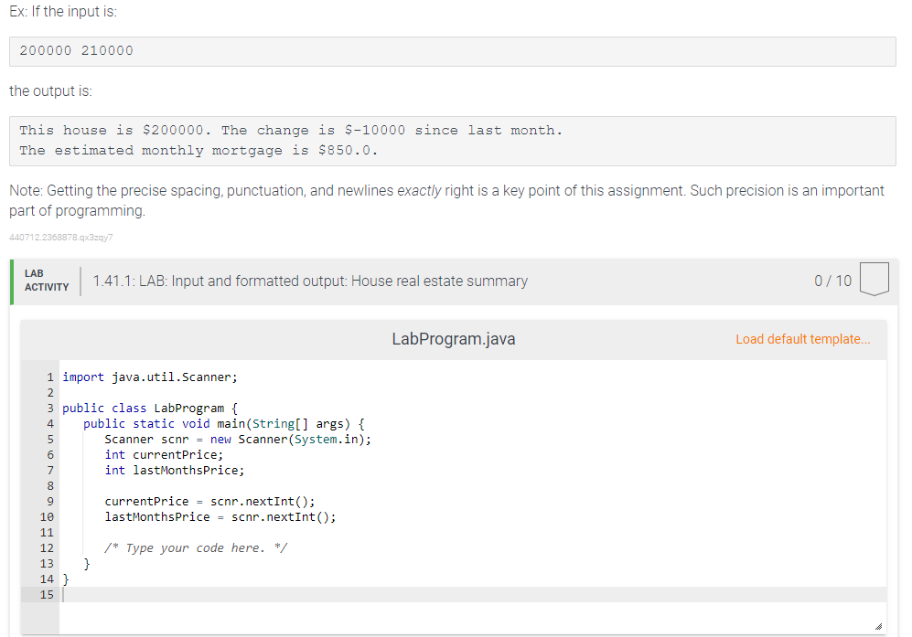 Solved Step 1 (4 pts). Use System. out.println( ) to output | Chegg.com