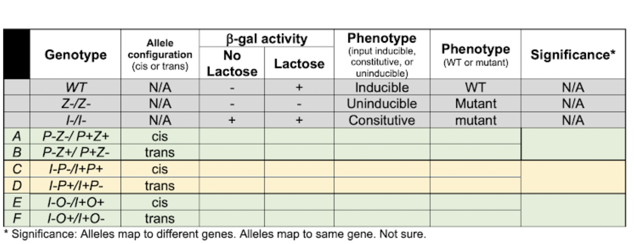 Solved Phenotype (WT or mutant) Significance* WT Mutant | Chegg.com