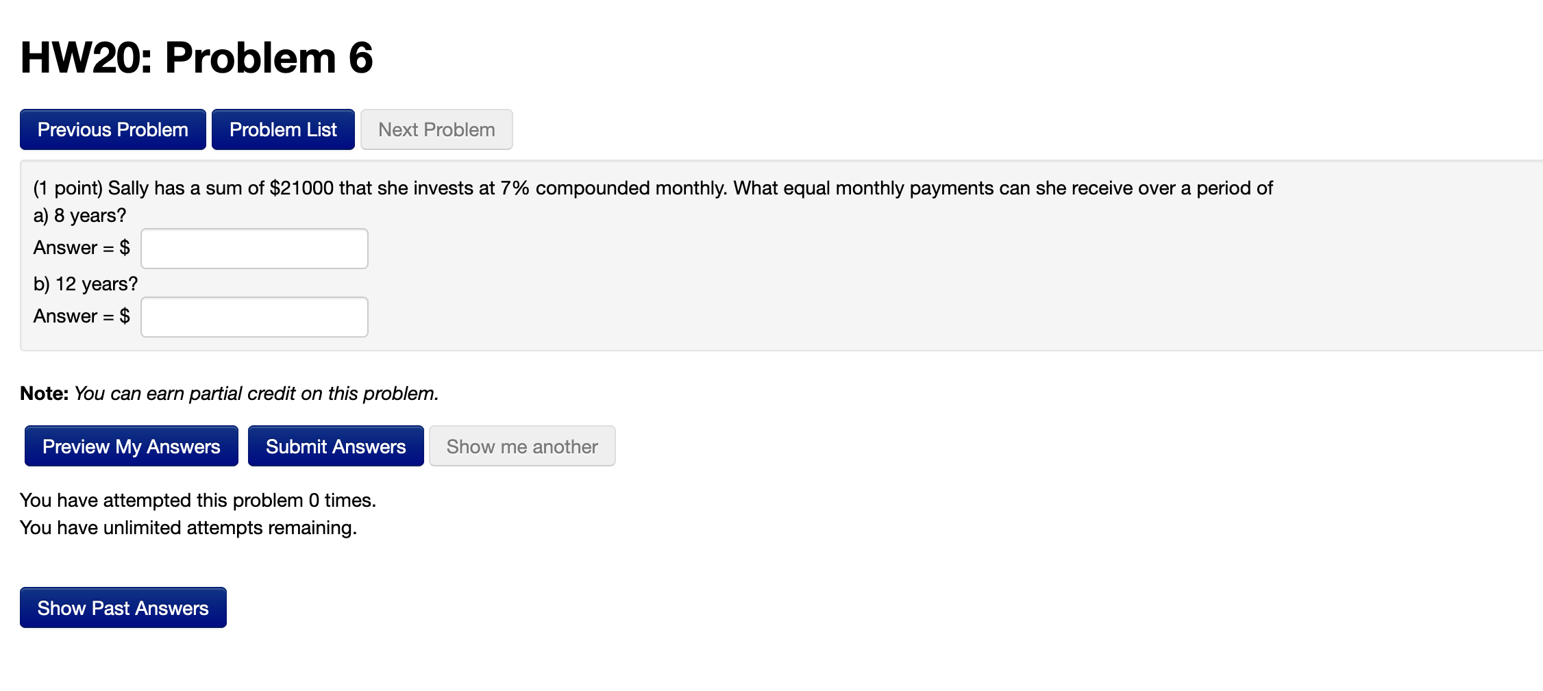 Solved HW20: Problem 6 Previous Problem Problem List Next | Chegg.com