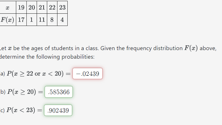Solved et x ﻿be the ages of students in a class. Given the | Chegg.com